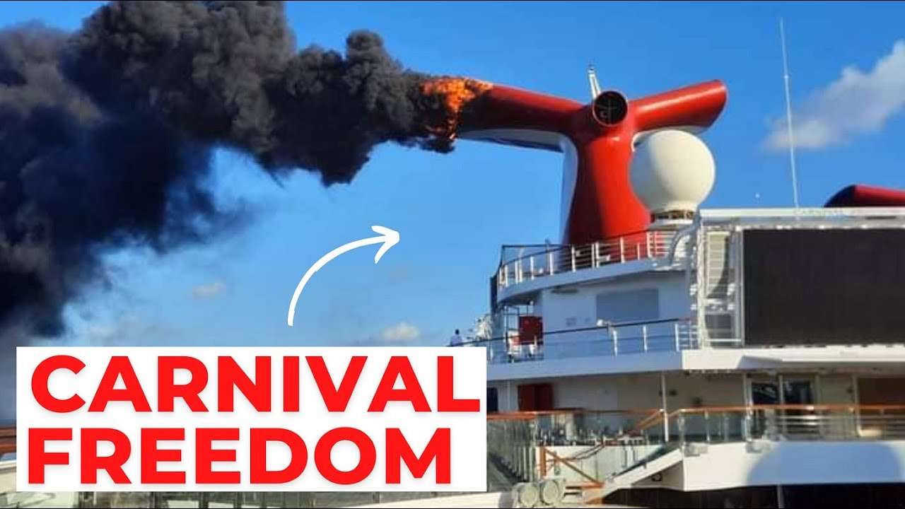 Carnival Freedom Fire 26th May 2022 Docked in Grand Turk - Sex Resort ...